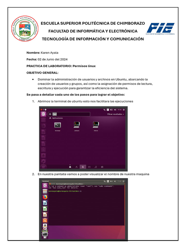 KAREN_AYALA_ASO_PERMISOS_DE_LINUX | PDF | Archivo de computadora | Sudo