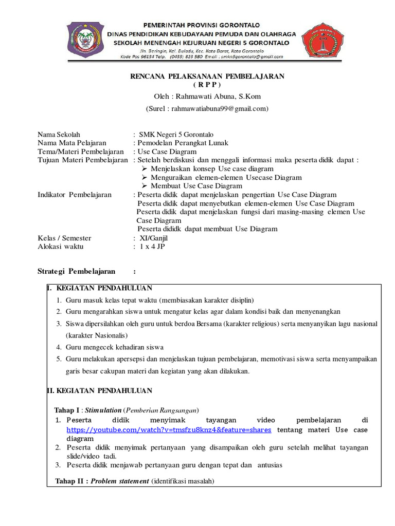 RPP Use Case Diagram | PDF | Karier & Perkembangan