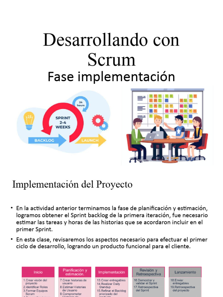 Desarrollando con Scrum | PDF | Scrum (desarrollo de software) | Informática