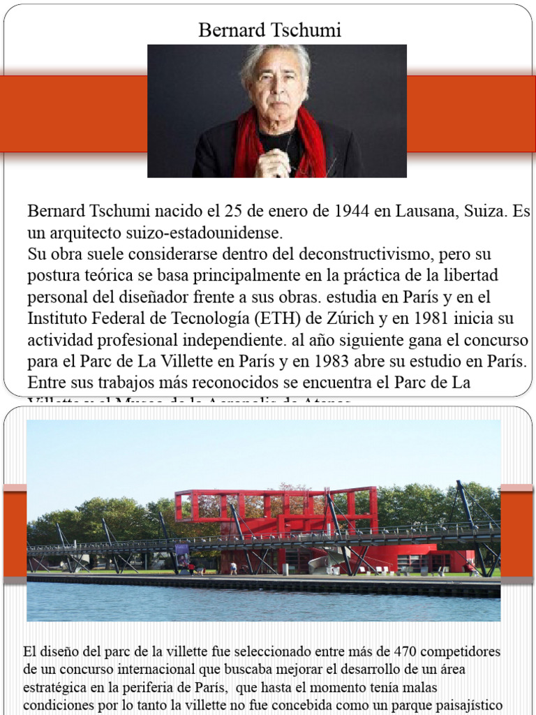 Arquitectura de Tschumi: Innovación y Cultura | PDF