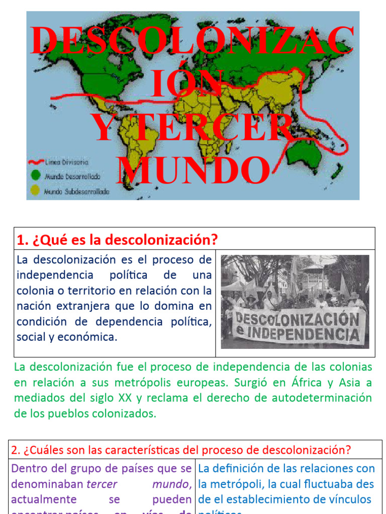 Descolonización y Tercer Mundo | PDF | Descolonización | Colonialismo
