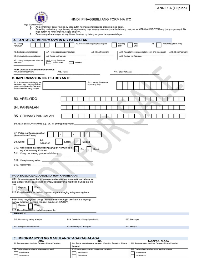 Annex-A-Form-Filipino[1] | PDF