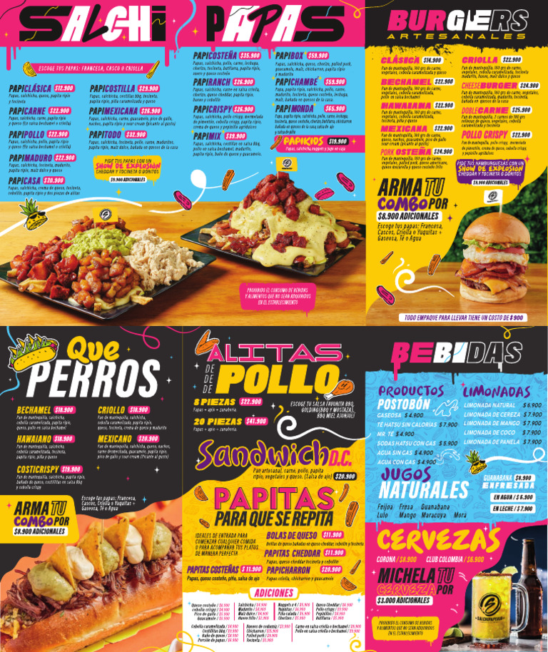 SALCHI MENU COL. 2024 Junio | PDF