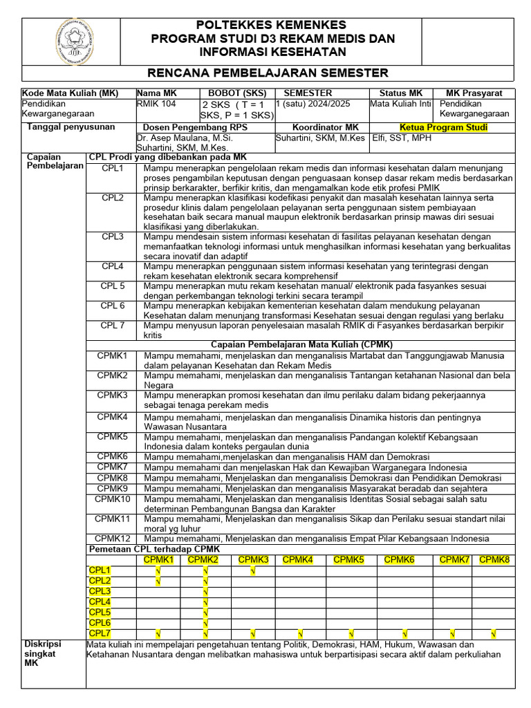 Rps KWN Rmik 2024-2025 | PDF