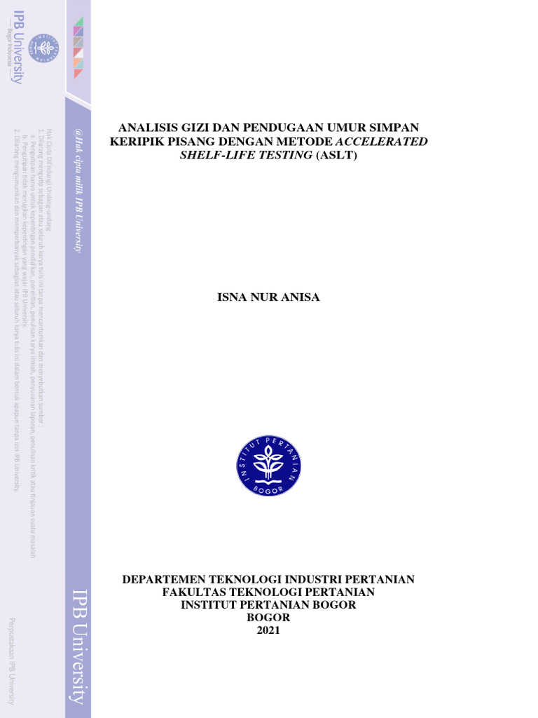 Skripsi Isna NA Watermarked - IsNA NUR ANISA IPB-signed | PDF | Kesehatan Holistik
