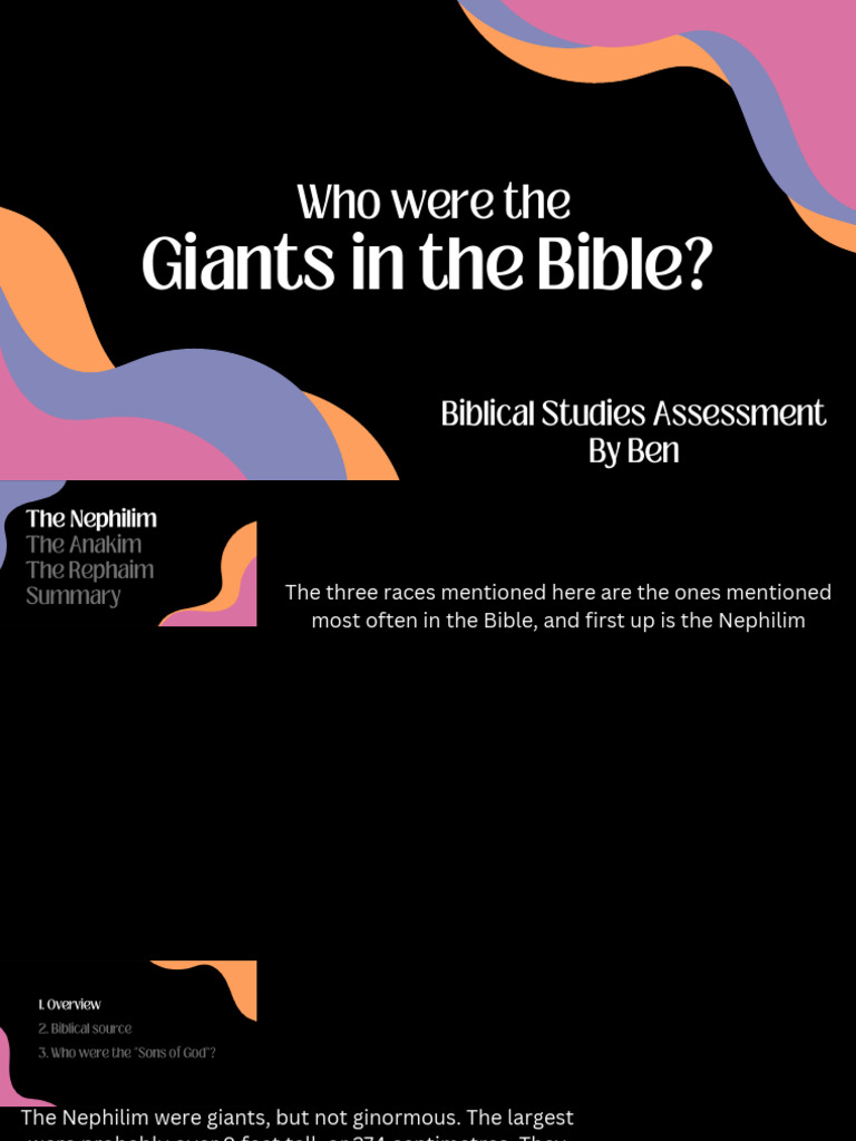 Biblical Giants: Nephilim, Anakim, Rephaim | PDF | Nephilim | Old ...
