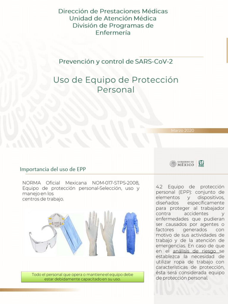 Guía de Uso de EPP para Trabajadores | PDF