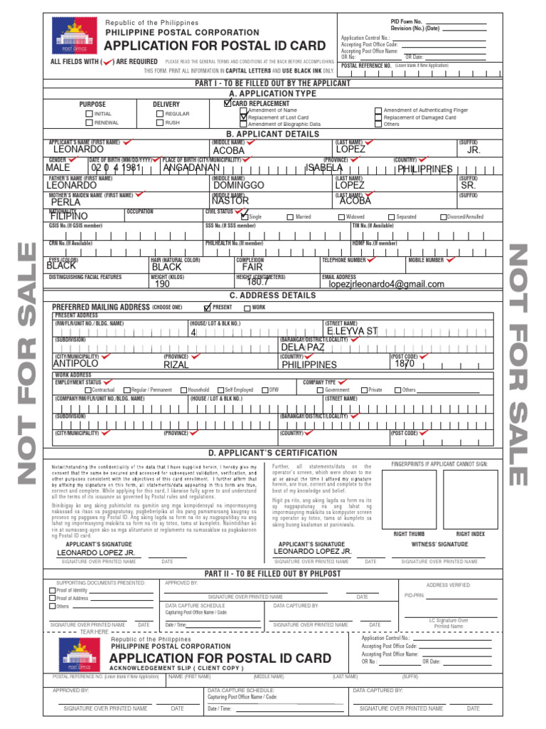 Pid Application Form | PDF | Travel Visa | Identity Document