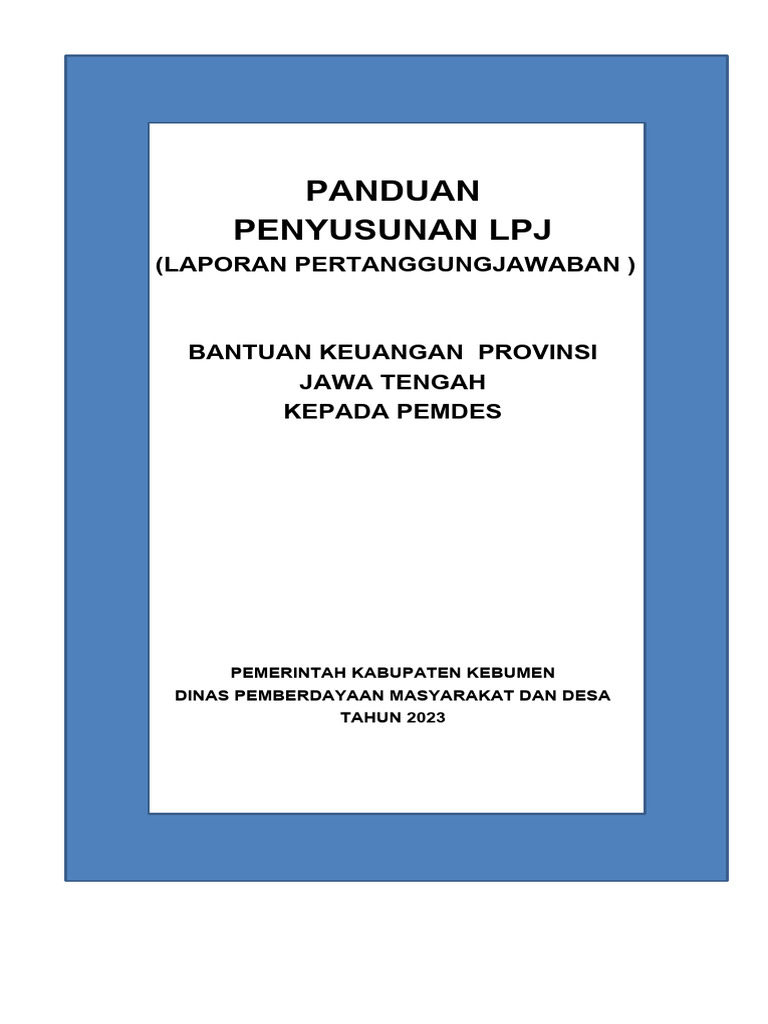 Panduan LPJ Sarpras 2022 | PDF