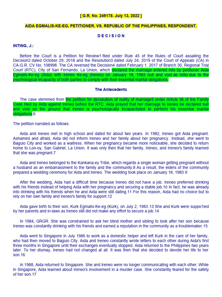 PFR Cases For Grades | PDF | Annulment | Marriage