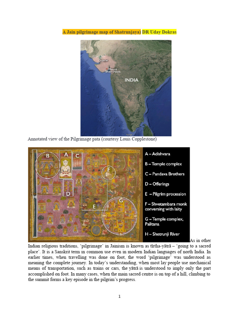 A Jain Pilgrimage Map of Shatrunjaya | PDF | Gujarat | Pilgrimage