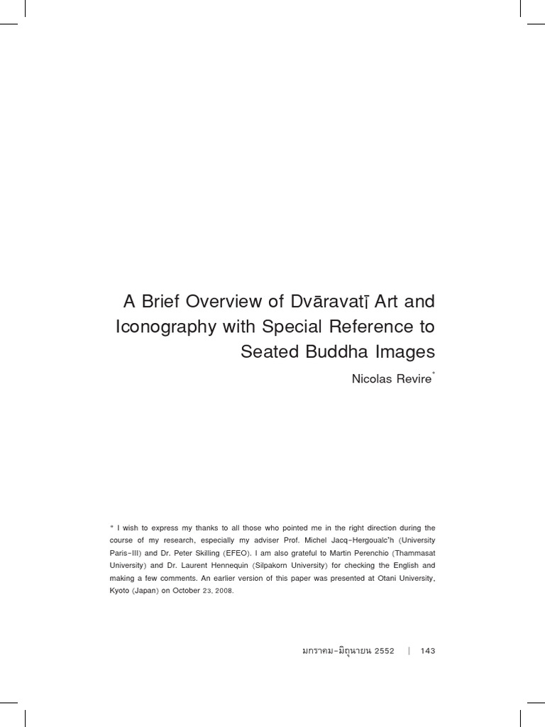 Dvāravatī Art and Iconography | PDF | Southeast Asia