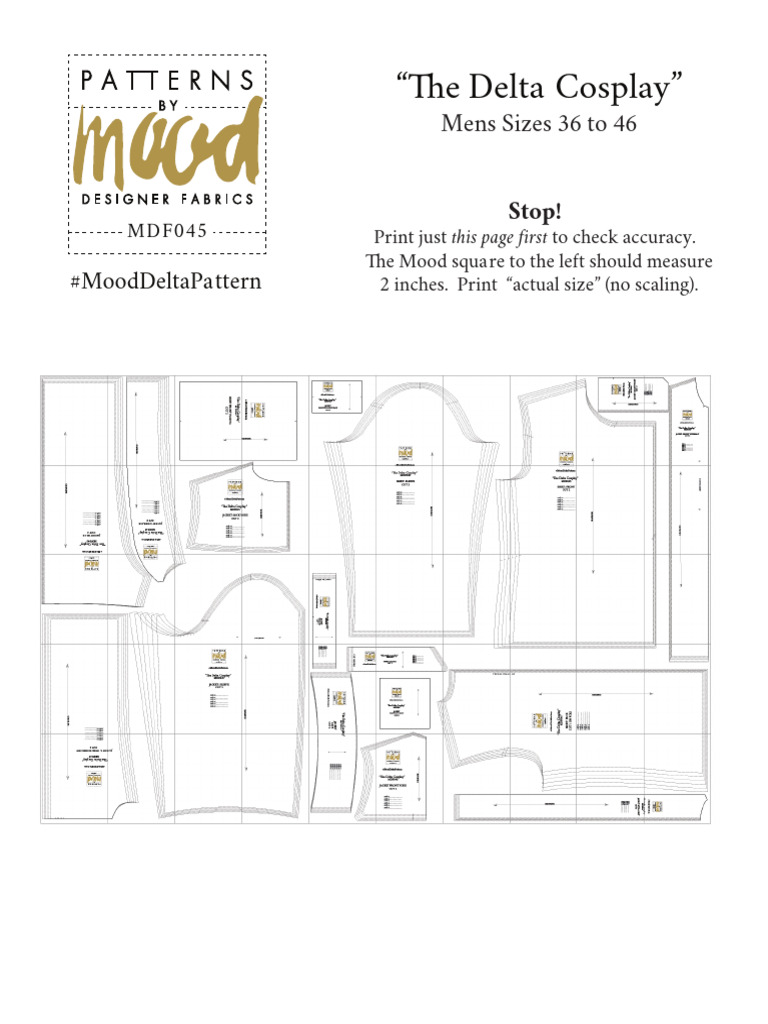 MDF045 Delta Pattern | PDF | Shirt | Clothing