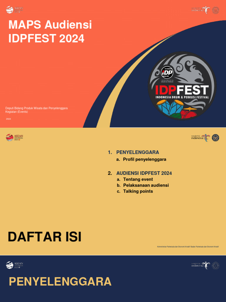 Audiensi IDPFEST 2024 Kemenparekraf | PDF