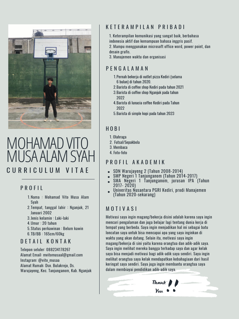 CV Mohamad Vito Musa Alam Syah 2023 | PDF