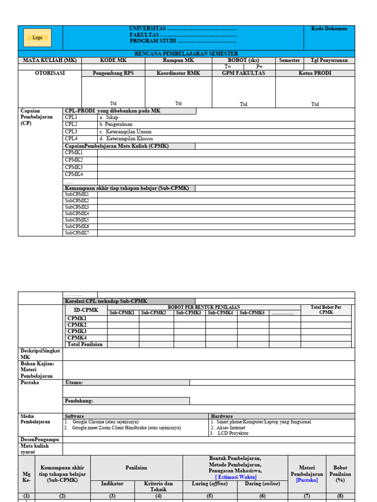 Template RPS OBE | PDF