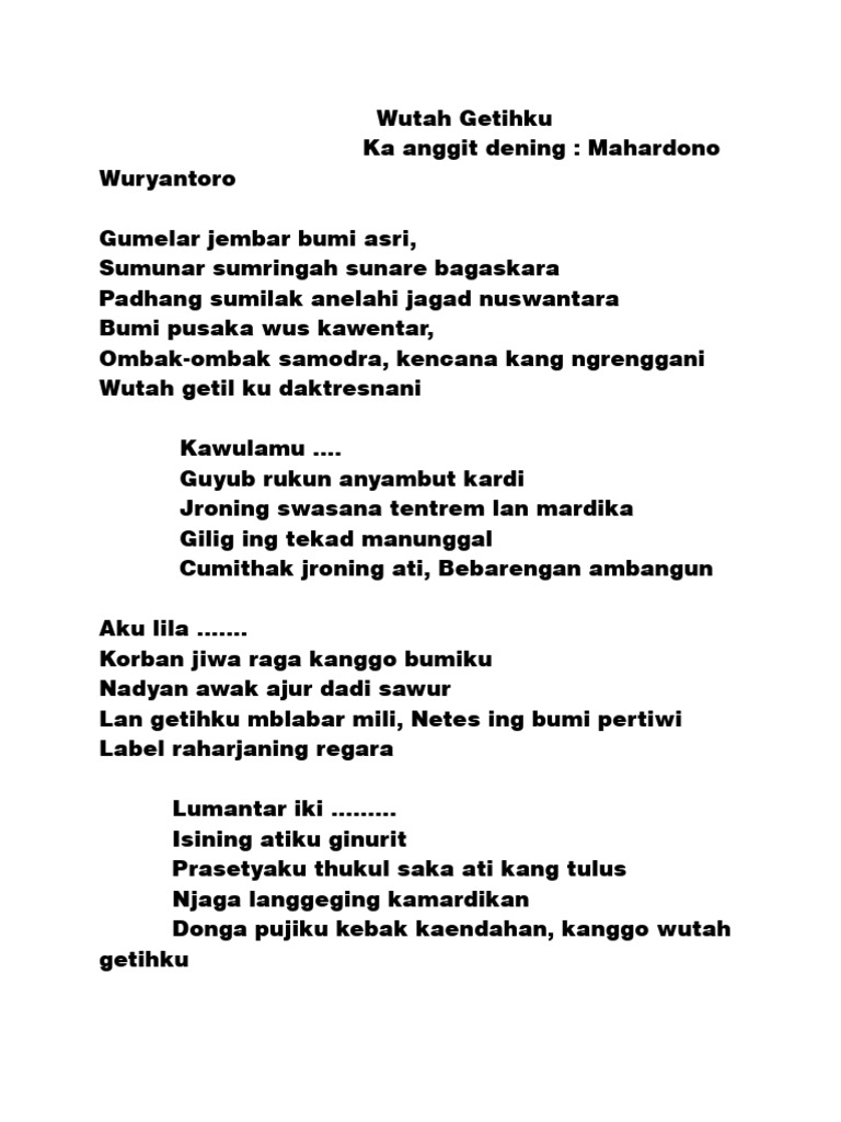 Wutah Getihku | PDF