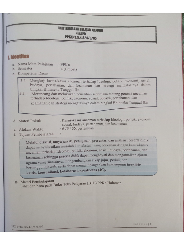 Ukbm 5 PKN Sems 4 | PDF
