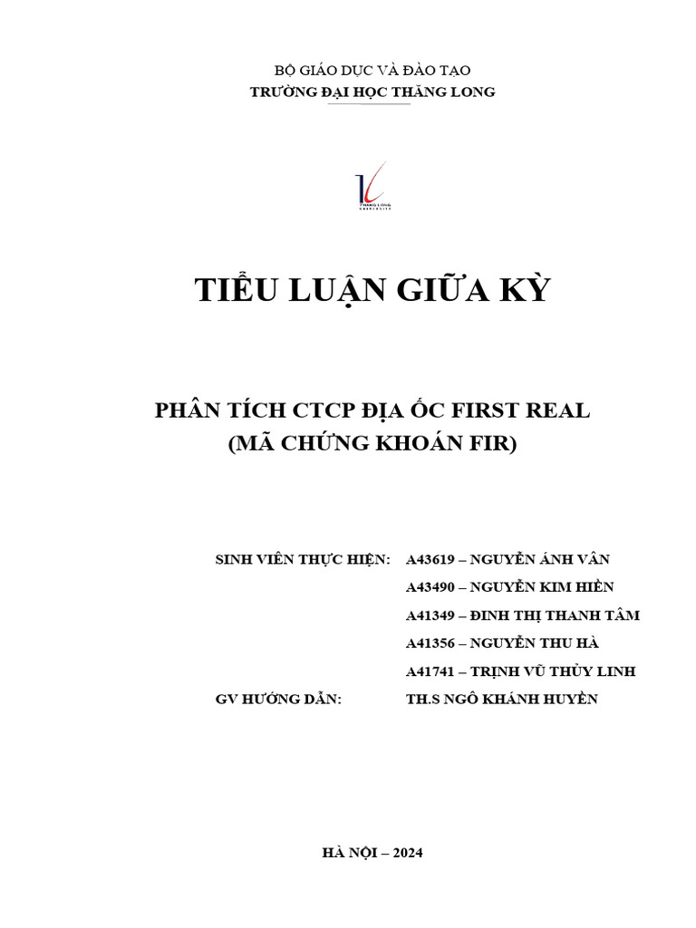 TTCK.2 Nhóm-2 Fir | PDF