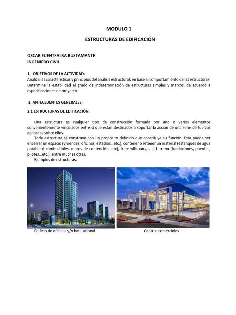 MODULO 1 ESTRUCTURAS DE EDIFICACIÓN | PDF | Braguero | Ecuaciones