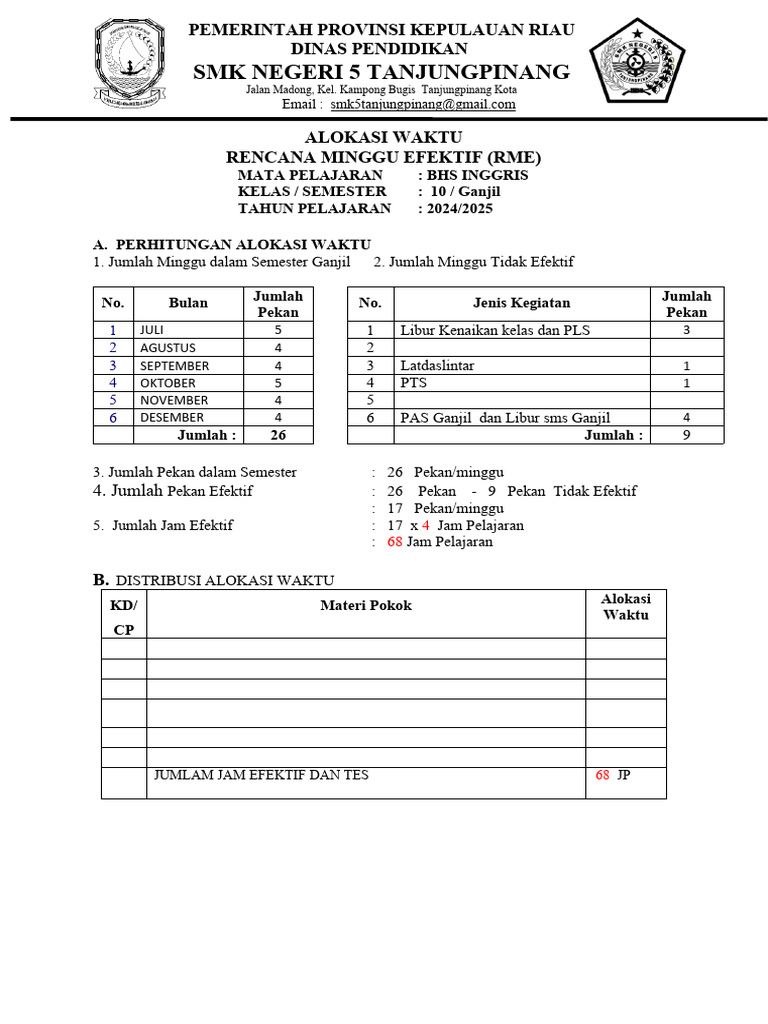Rme Ganjil Kls 10 2024-2025 | PDF