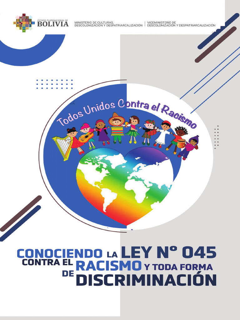 Conociendo La Ley N°045 Contra El Racismo y Toda Forma de Discriminacion Comprimido | PDF ...