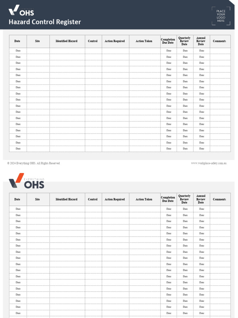 Hazard Control Register | PDF | Freedom Of Expression Law | Copyright Law