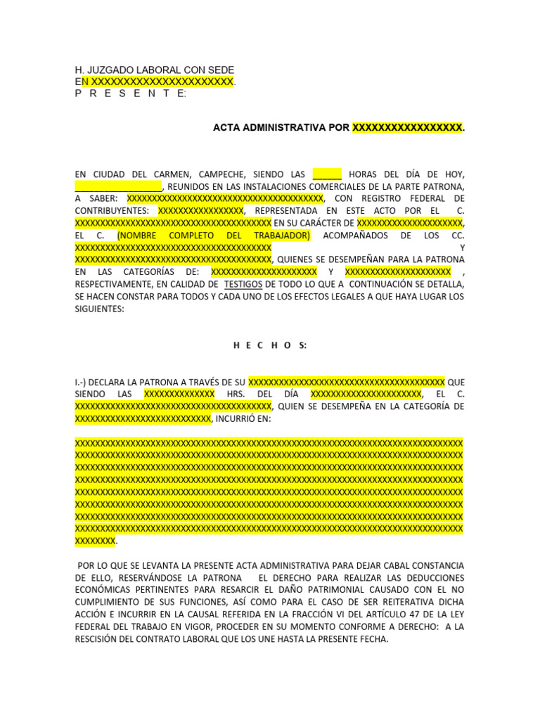 Acta Administrativa Robo | PDF | Justicia | Crimen y violencia