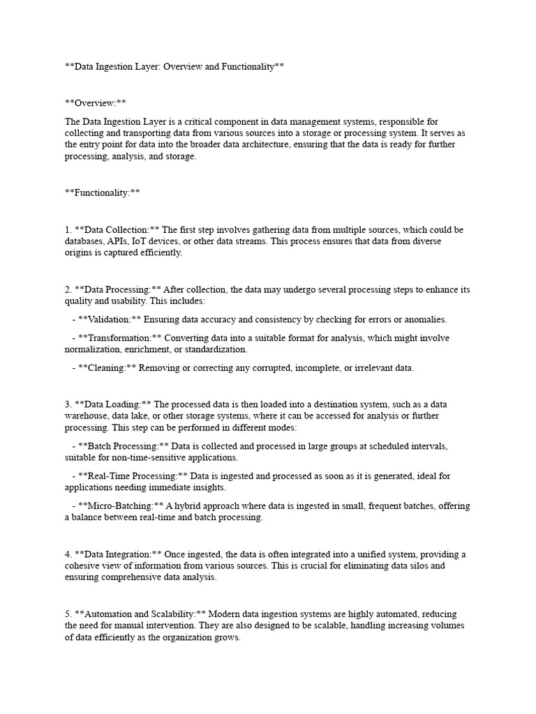 Data Ingestion Layer | PDF | Data | Computer Security