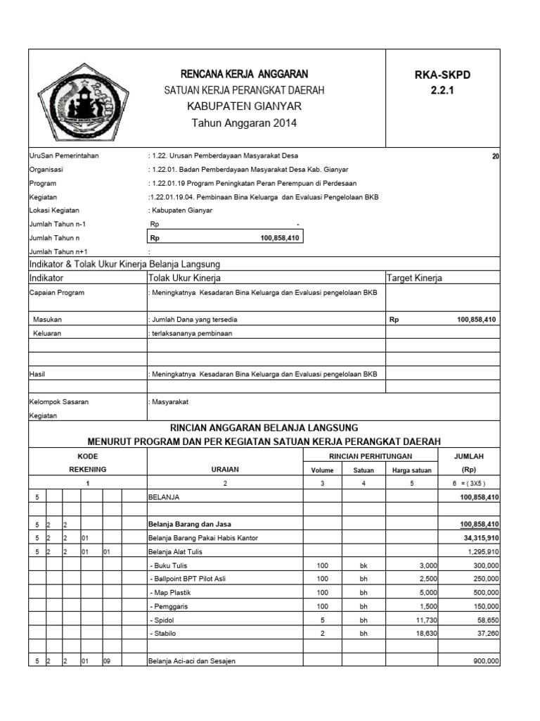 Program Kerja Dan Program Pokja II 2021 | PDF