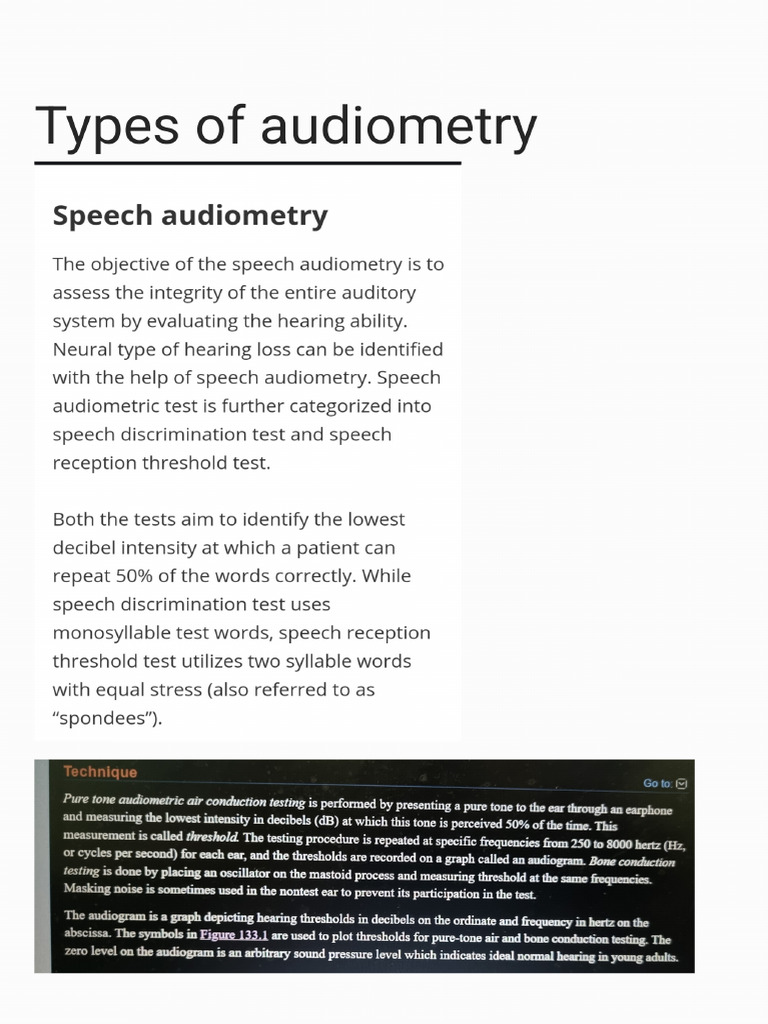 Audiometry | PDF