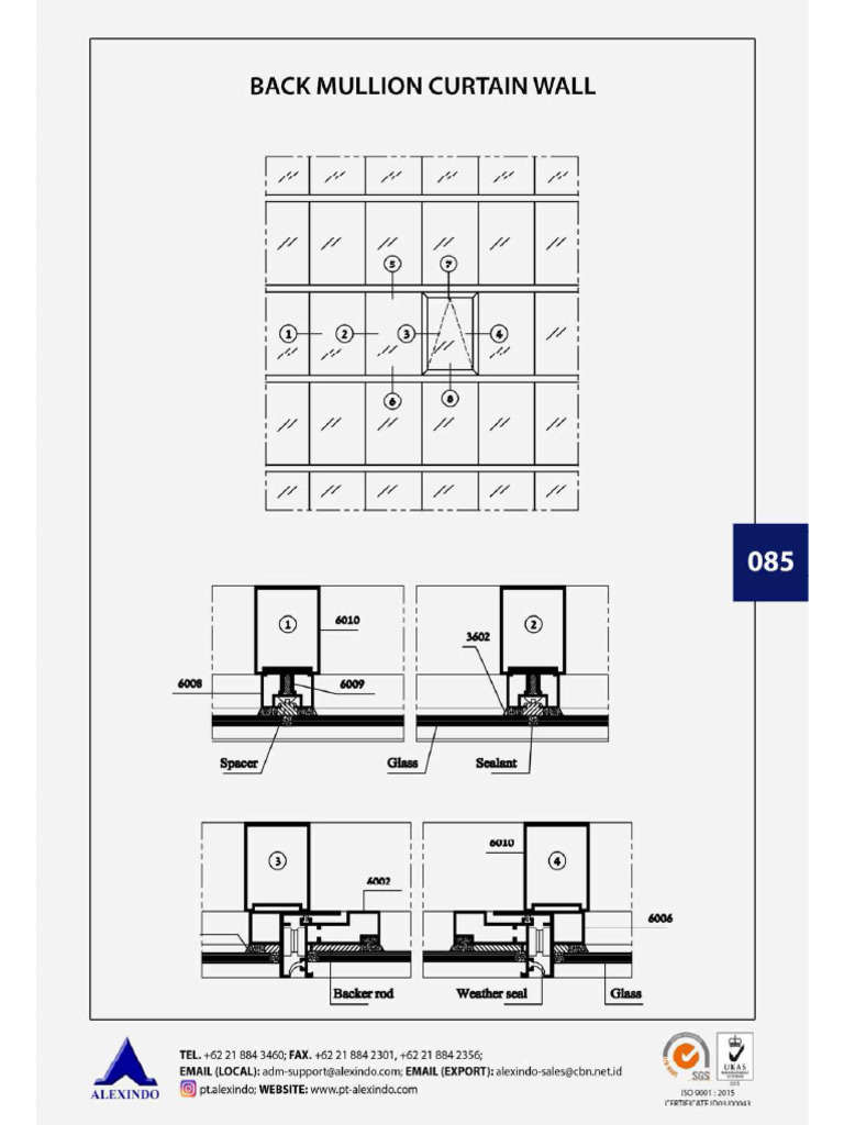 Alexindo - Back Mullion Curtain Walls | PDF