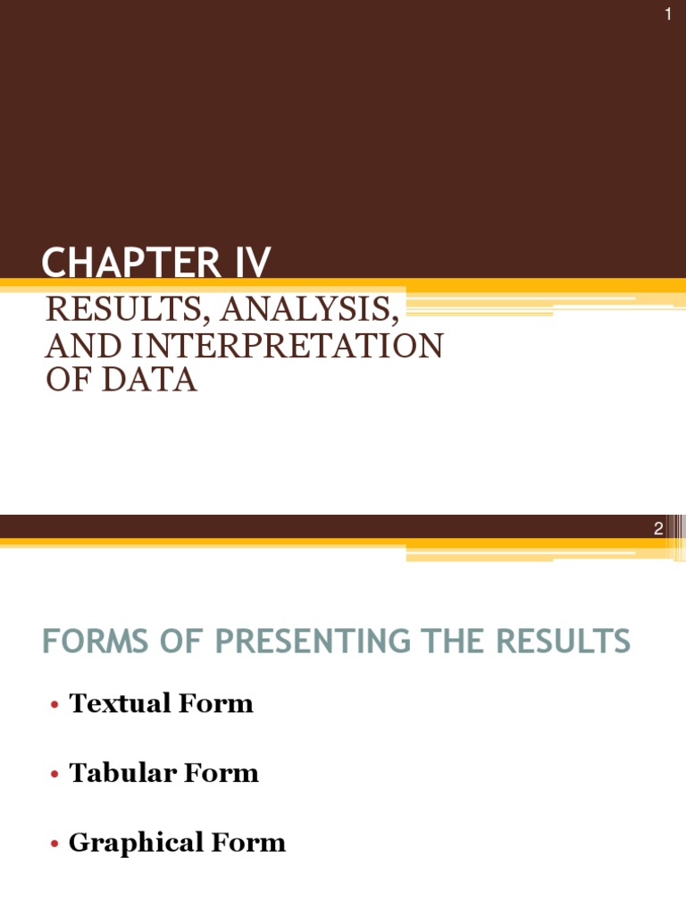 Results, Analysis, and Interpretation of Data | PDF
