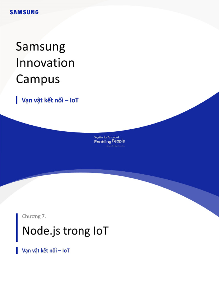 SIC - IoT - Chapter 7. Node - Js - For - IoT - v1.0 | PDF