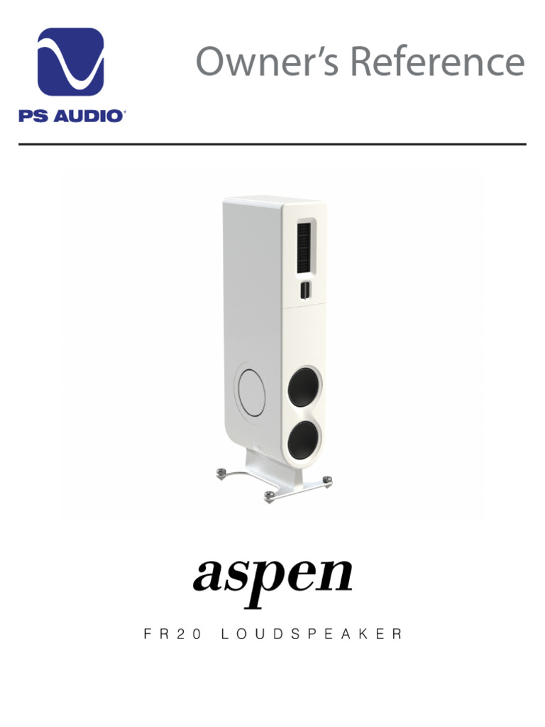 Aspen_FR20_Manual_RevC | PDF | Loudspeaker | Audio Engineering