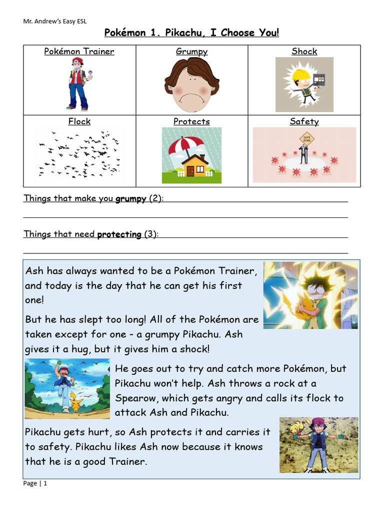 Pokémon 1. Pikachu, I Choose You! | PDF | Pokémon