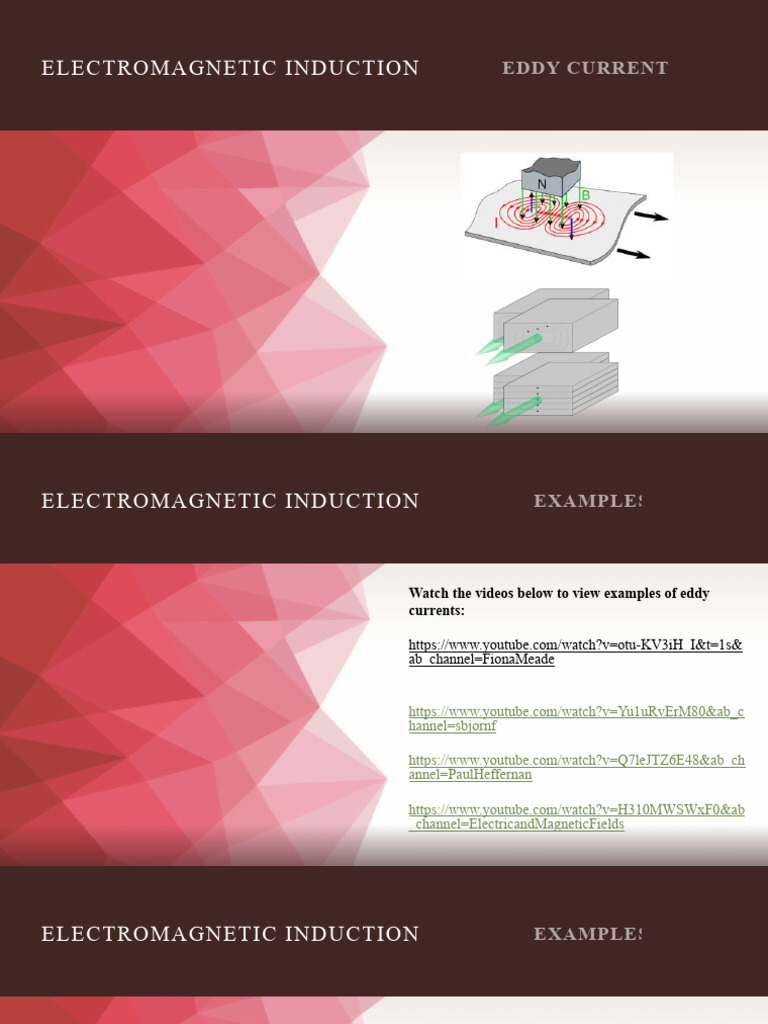 Eddy Currents | PDF | Electromagnetic Induction | Electric Current