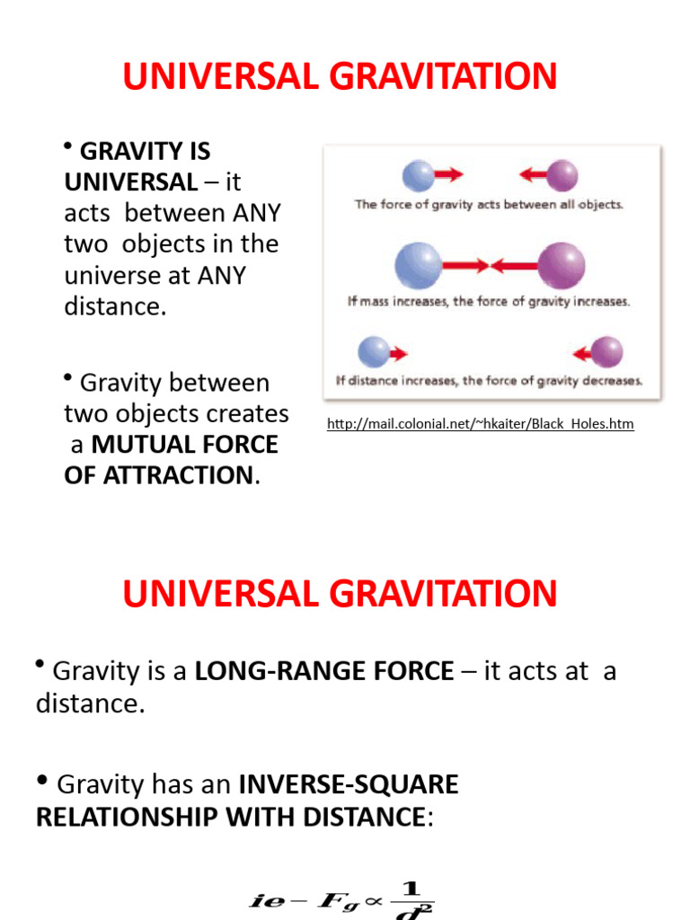 Universal Gravitation Explained | PDF | Gravity | Newton's Law Of Universal Gravitation