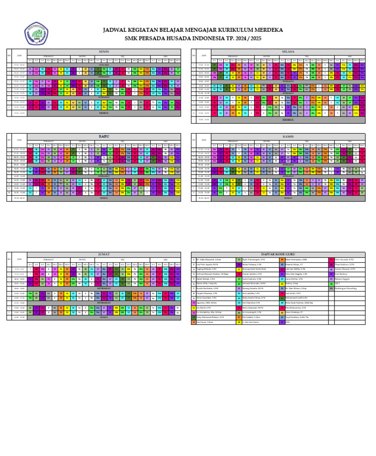 Jadwal KBM SMK Phi Tp. 24-25 | PDF