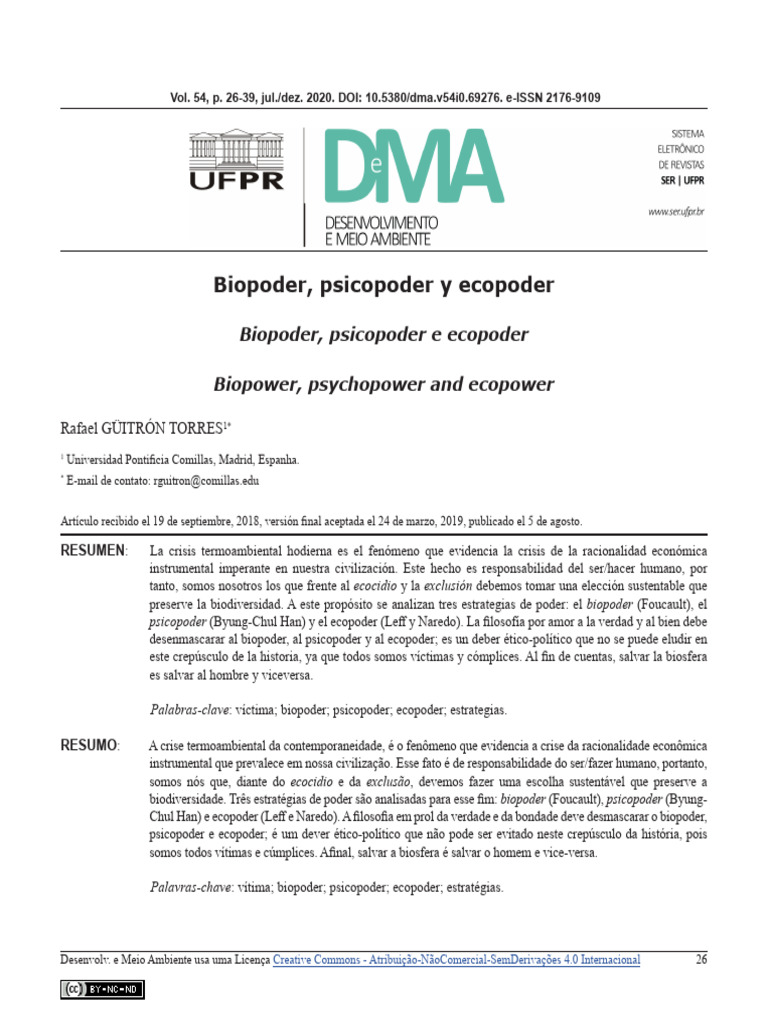 Biopoder, Psicopoder y Ecopoder | PDF | Michel Foucault | Verdad