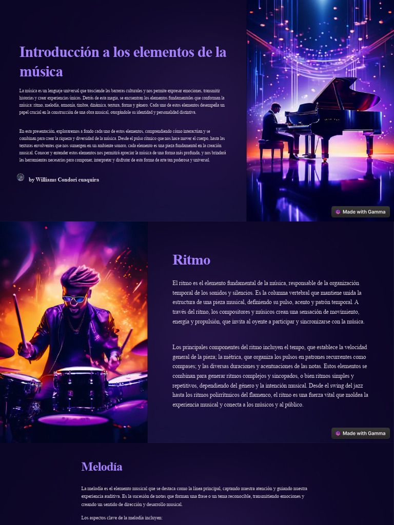 Elementos Fundamentales de la Música | PDF | Ritmo | Armonía