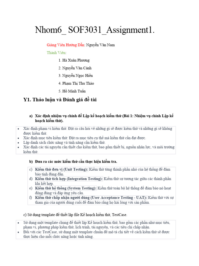 Nhom6 SOF3101 ASS | PDF