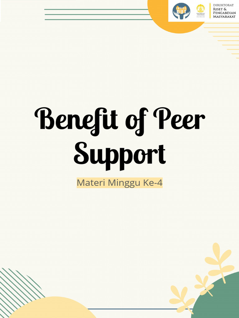 Minggu Ke-4 - Benefit of Peer Support | PDF