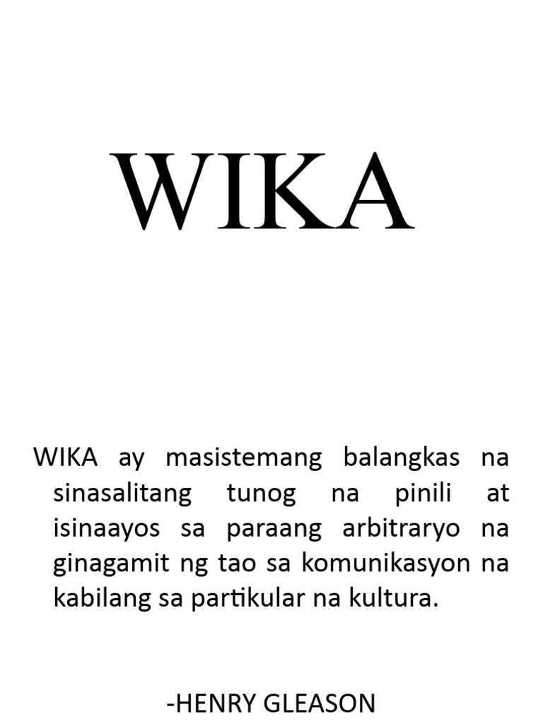 Wika | PDF