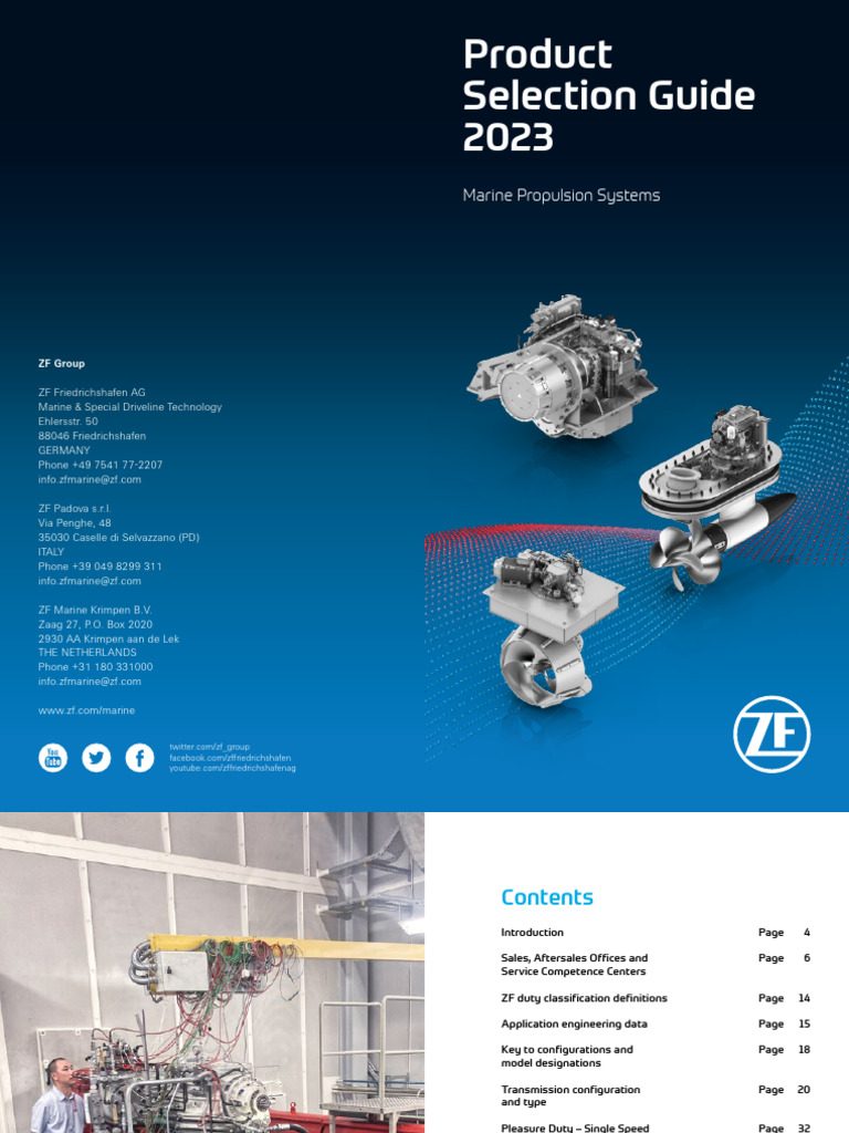 ZF Gearbox Product Selection Guide | PDF | Horsepower | Machines