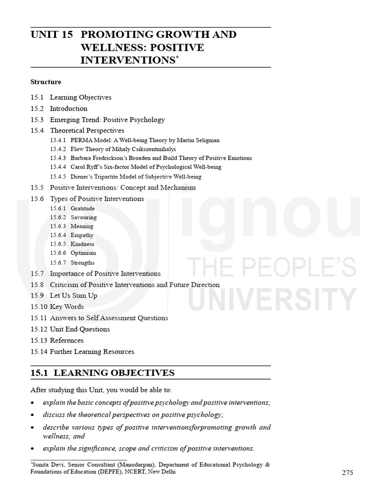 Unit-15 OB | PDF | Positive Psychology | Well Being