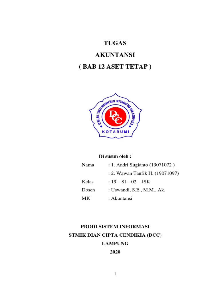 Bab 12 Aset Tetap | PDF