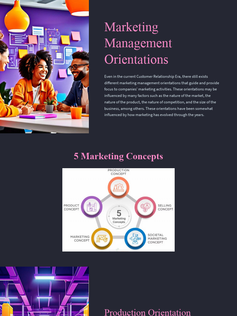 Marketing Management Orientations | PDF | Marketing | Market (Economics)