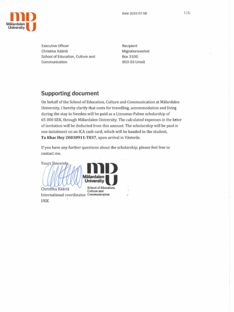 Supporting Document - MiV - Ta Khac Huy | PDF