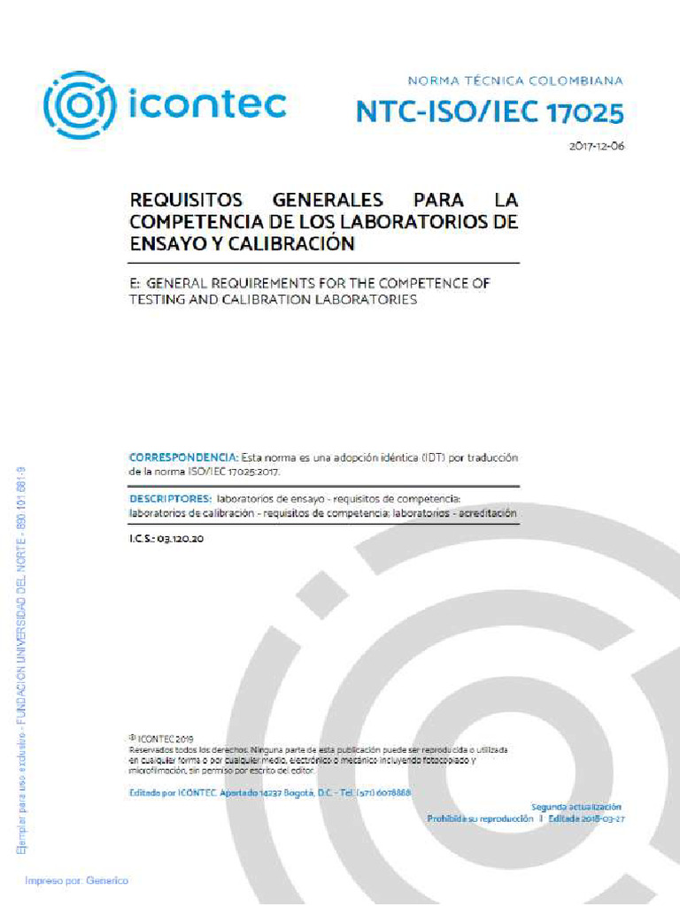 NTC Iso Iec 17025-2017 | PDF
